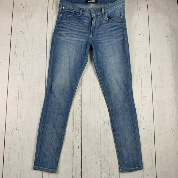 Express | Jeans | Express 33 Legging Fit Stretch Low Rise Blue Jeans ...